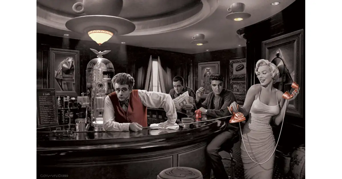 Marilyn Monroe, James Dean i Elvis Presley - Java Dreams by Chris ...