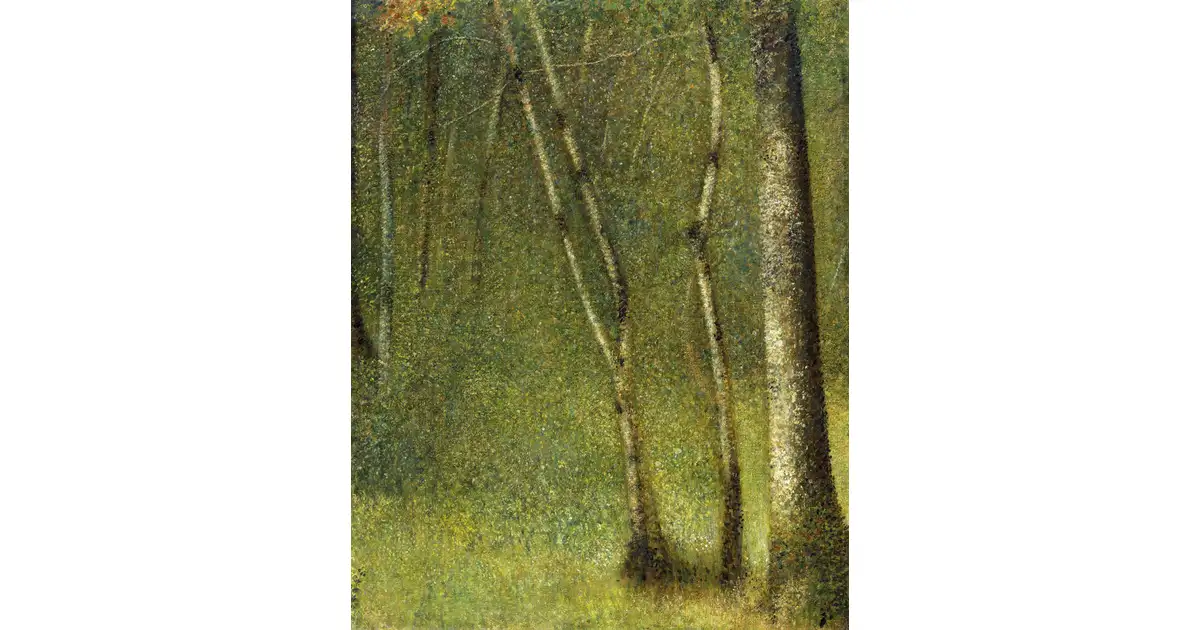 Georges Seurat The Forest at Pontaubert (1881) - plakat - Galeria Plakatu