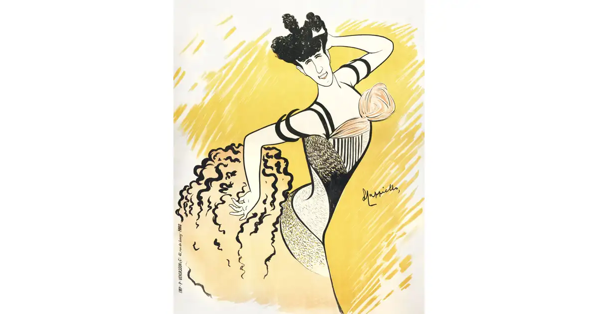 Leonetto Cappiello Louise Balthy at the Folies-Bergères (1902) - plakat ...