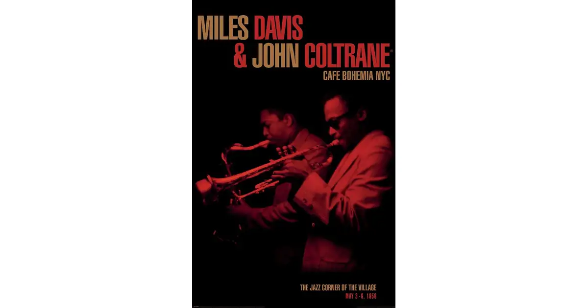 Miles Davis And John Coltrane Cafe Bohemia NYC - plakat - Galeria Plakatu