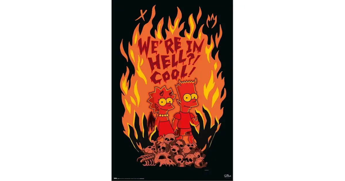 The Simpsons We are In Hell Simpsonowie - plakat - Galeria Plakatu
