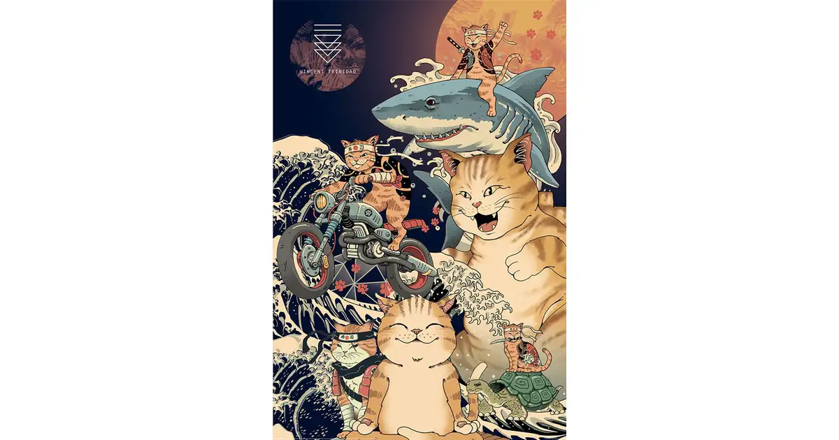 Vincent Trinidad Catana Samurai Cat - plakat - Galeria Plakatu