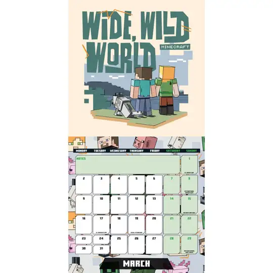 Minecraft - Oficjalny Kalendarz 2026 + plakat Gratis - Galeria Plakatu