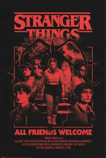 Stranger Things 5 All Friends Welcome - plakat - Galeria Plakatu