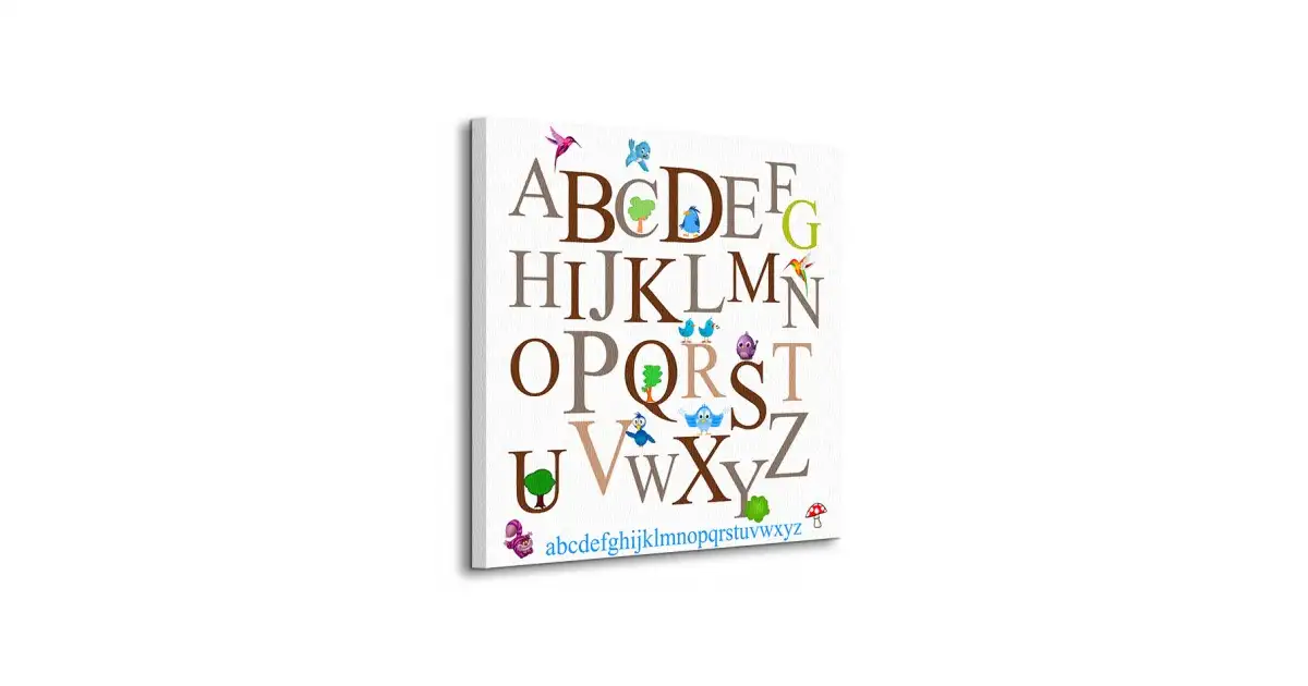 Alfabet II - obraz na płótnie - Galeria Plakatu