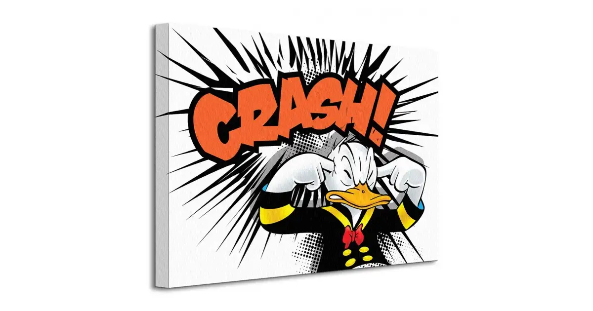 Donald Duck Crash - Obraz na płótnie - Galeria Plakatu