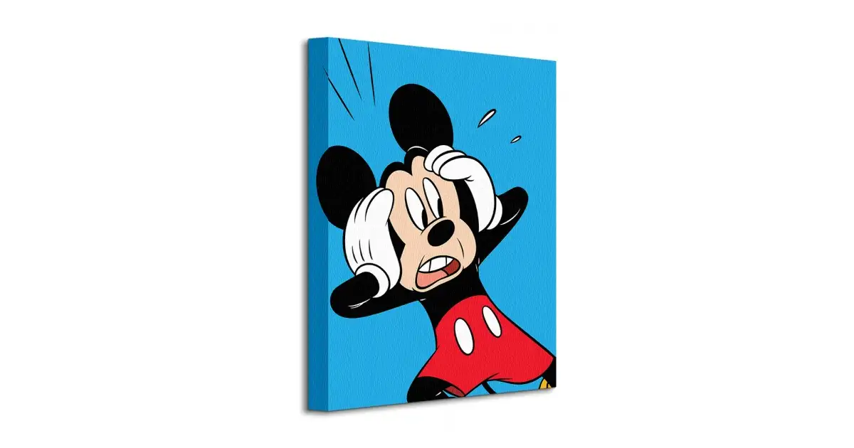 Myszka Miki Mickey Mouse Shocked - Obraz na płótnie - Galeria Plakatu