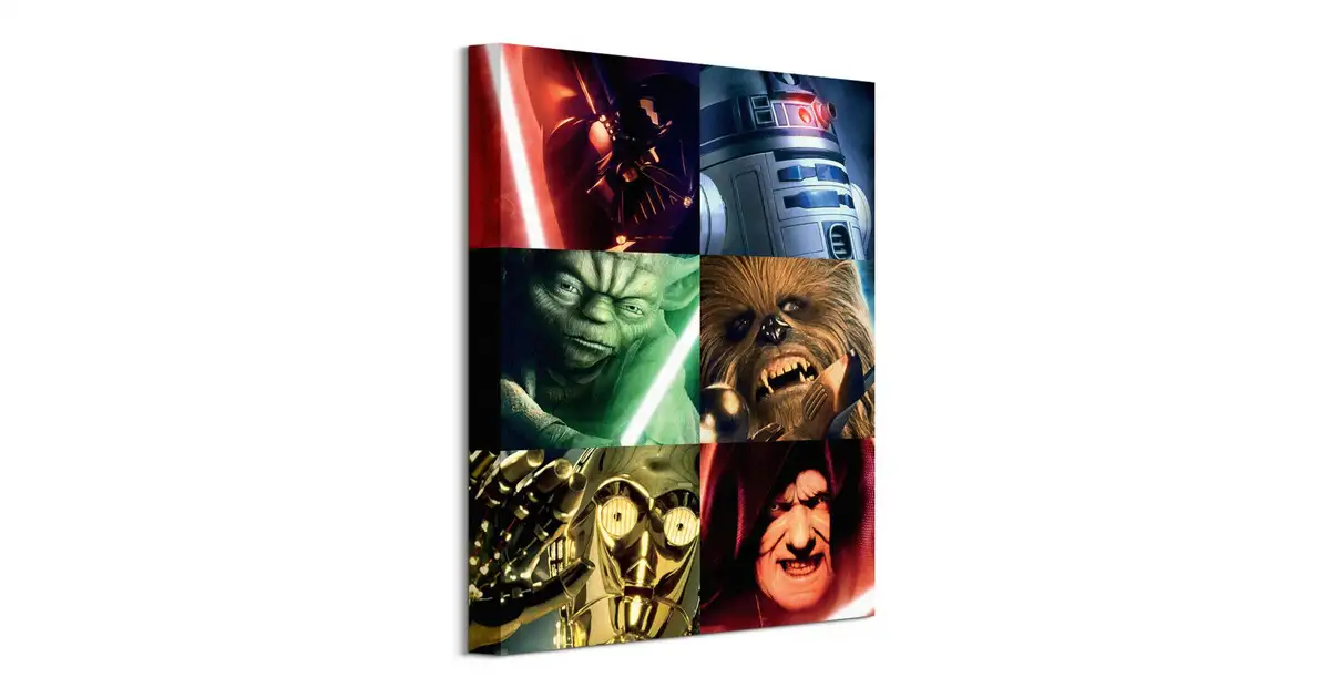 Gwiezdne Wojny Star Wars (Squares) - Obraz na płótnie - Galeria Plakatu