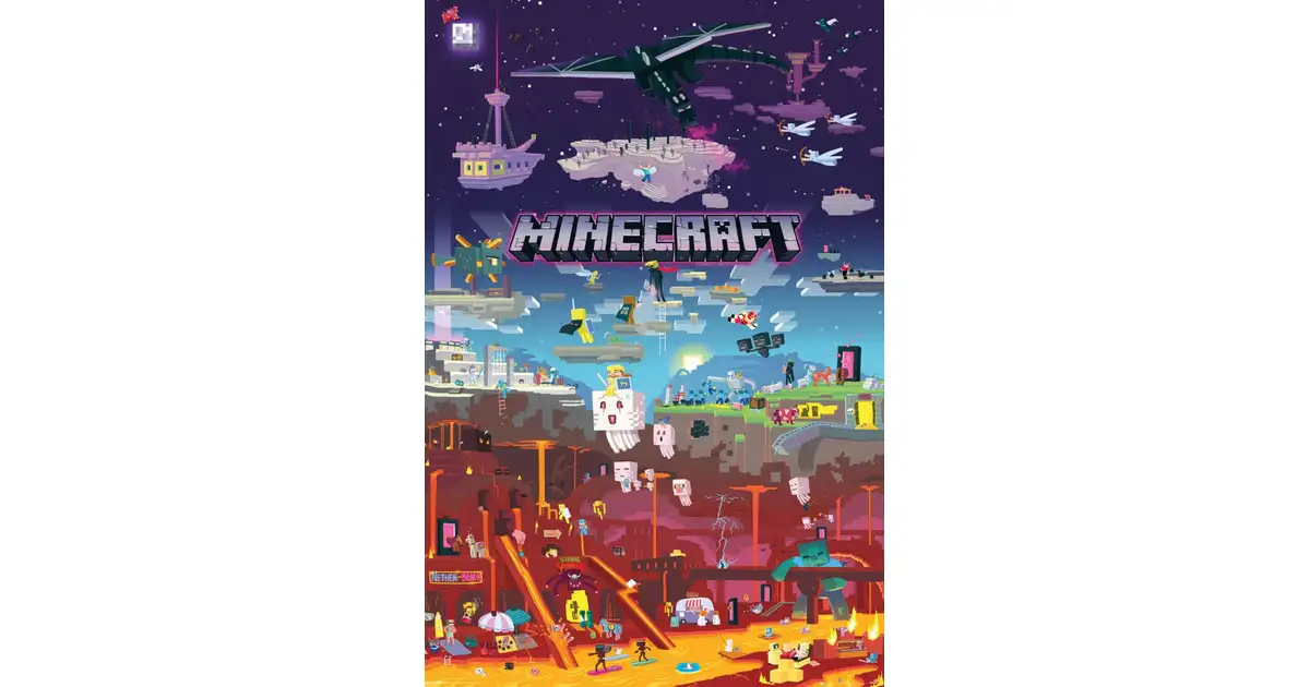 Minecraft World Beyond - plakat - Galeria Plakatu