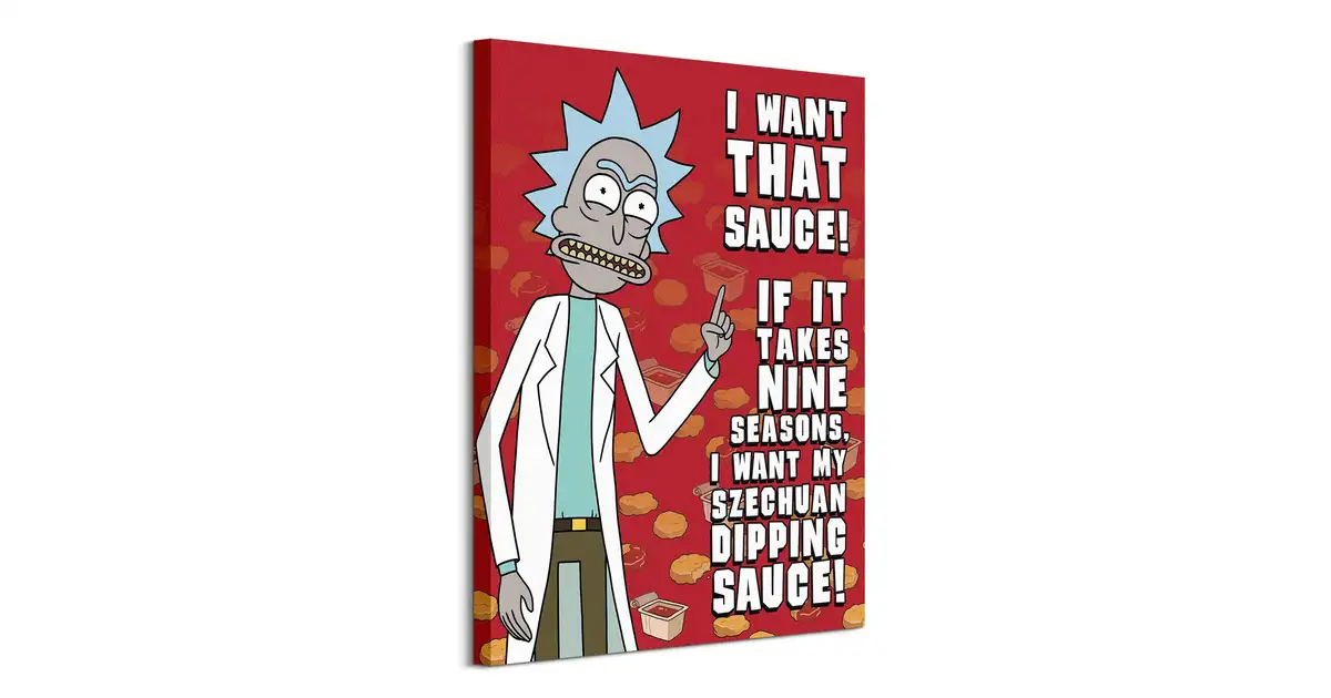 Rick and Morty Szechuan Sauce - obraz na płótnie - Galeria Plakatu