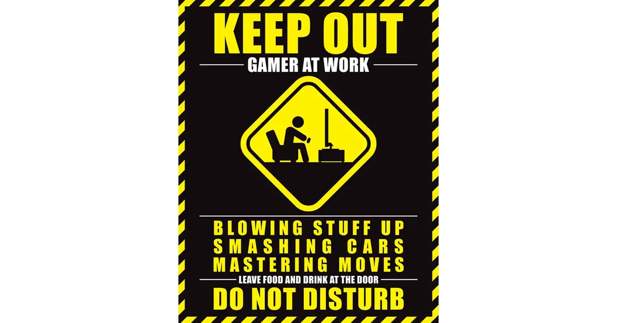 Keep Out Gamer At Work - plakat - Galeria Plakatu