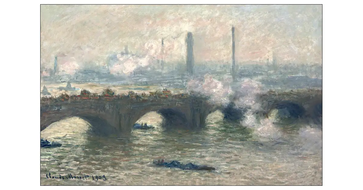 Waterloo Bridge, Gray Day, Claude Monet - plakat - Galeria Plakatu