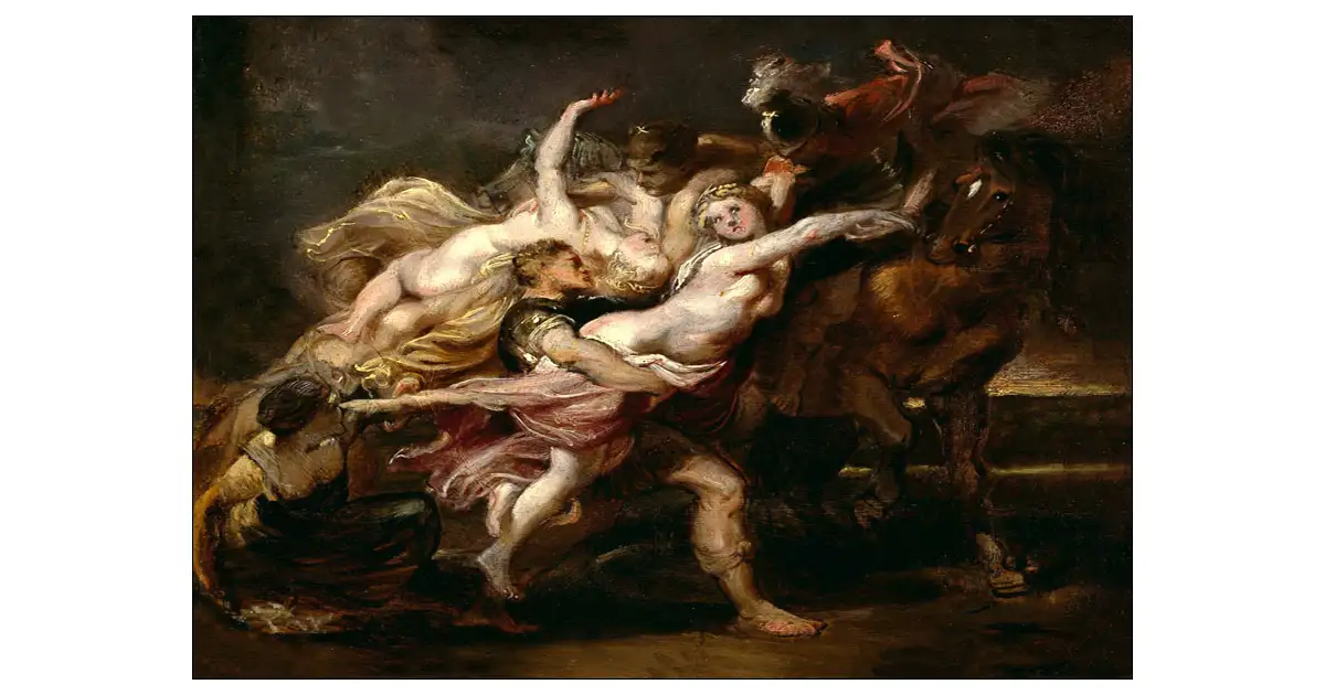 The Rapeof th Daughters of Levkippos, Rubens - plakat - Galeria Plakatu