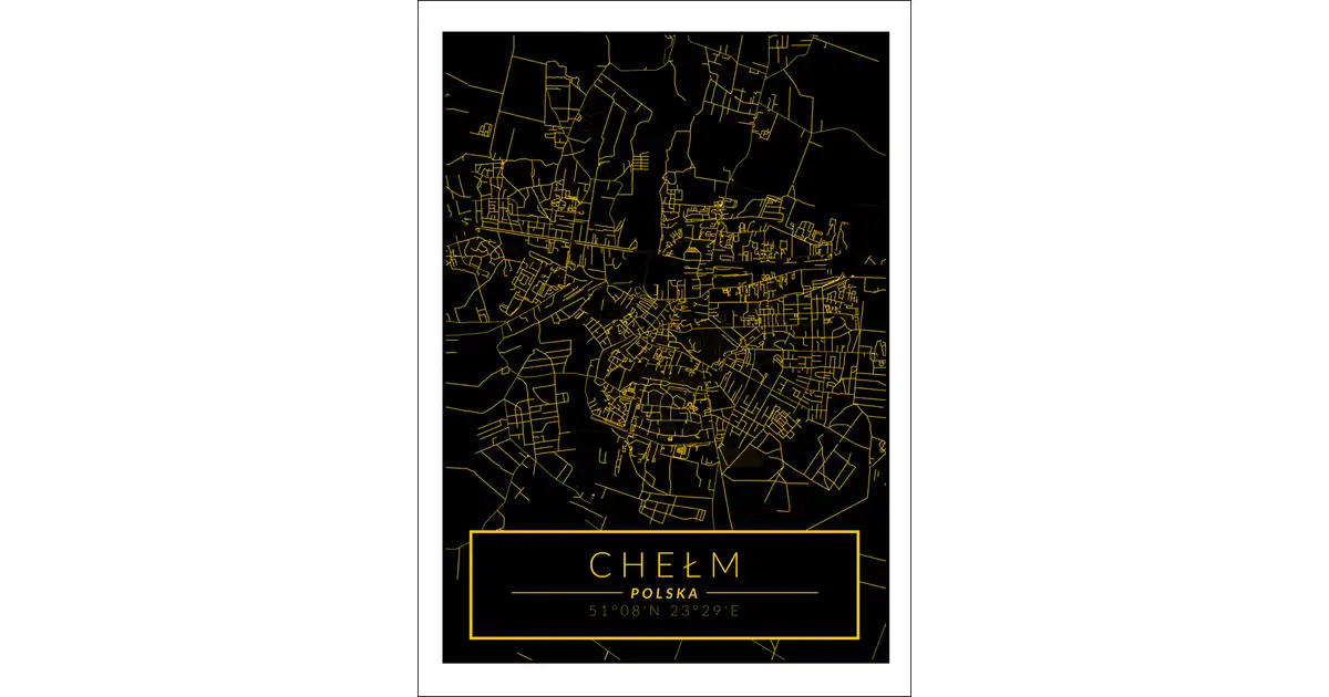 Chełm mapa złota - plakat - Galeria Plakatu