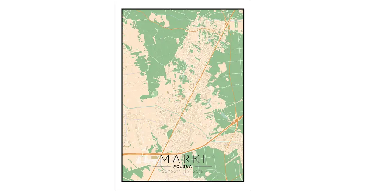 Marki mapa kolorowa - plakat - Galeria Plakatu