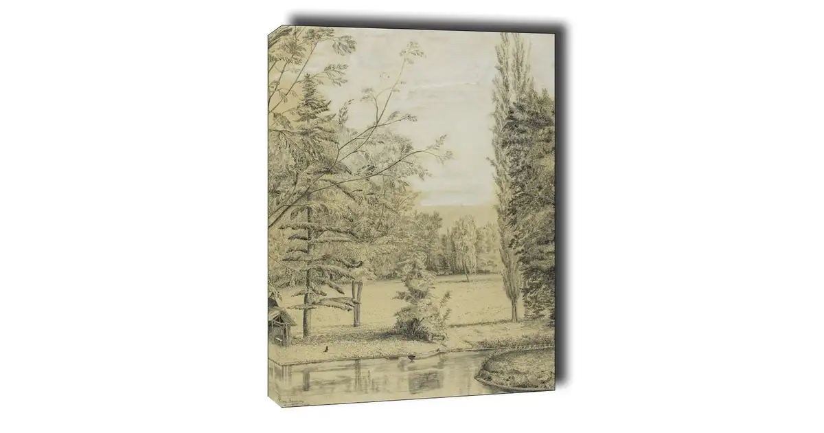 River and Park Landscape, Henri Rousseau - obraz na płótnie - Galeria ...