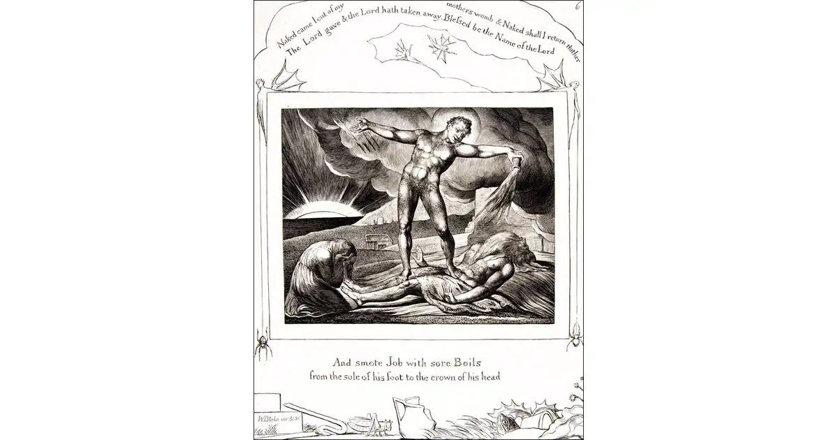 Satan Smiting Job with Boils, William Blake - plakat - Galeria Plakatu