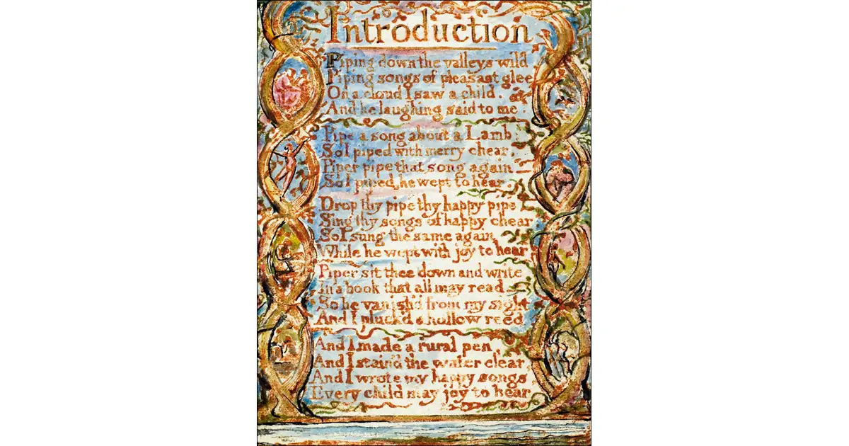Songs of Innocence- Introduction, William Blake - plakat - Galeria Plakatu