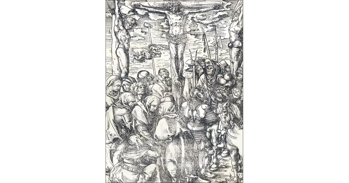 Two prints- The Crucifixion on recto and Christ Bearing the Cross on ...