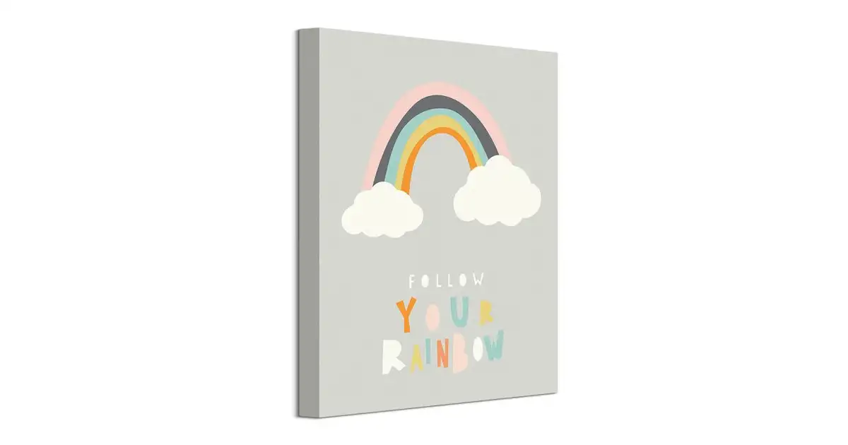 Follow Your Rainbow - obraz na płótnie - Galeria Plakatu