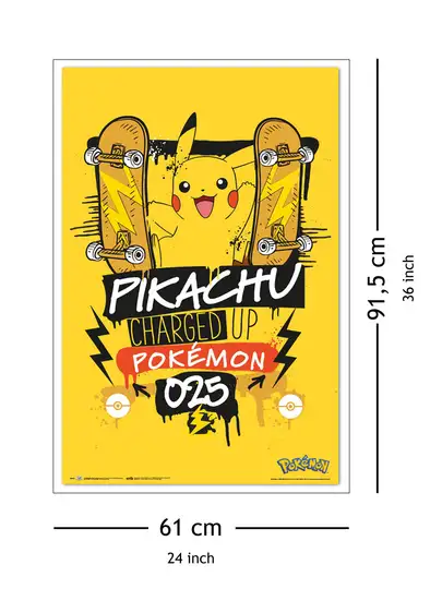 Pokemony Pikachu Charged Up - plakat - Galeria Plakatu