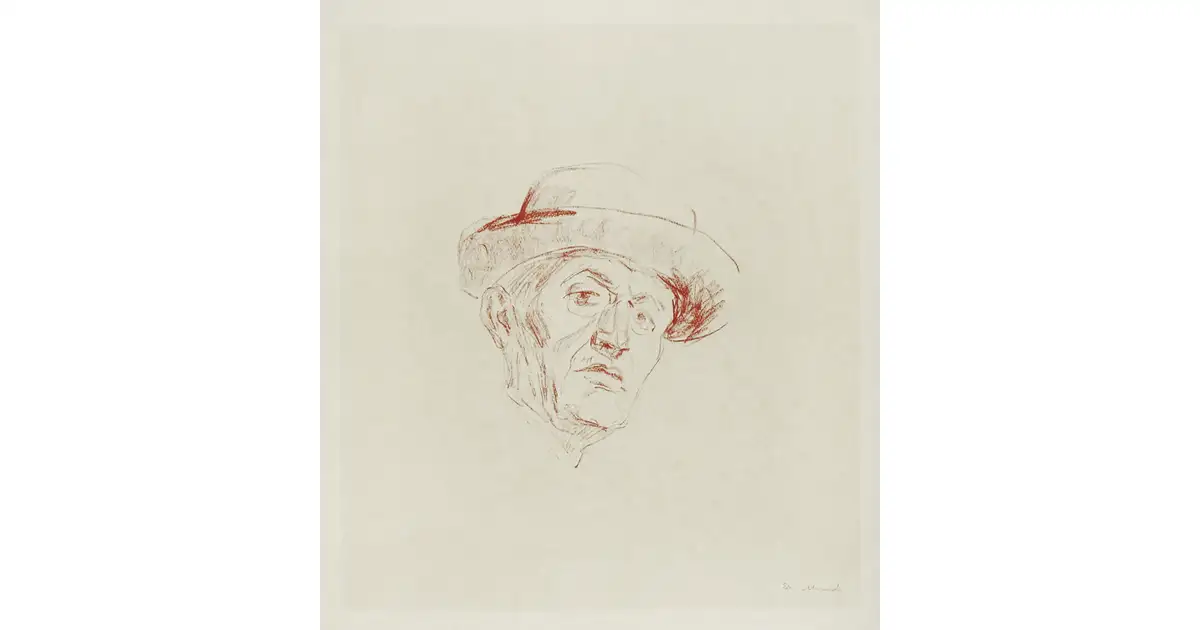 Self–Portrait with Hat I (1927), Edvard Munch - plakat - Galeria Plakatu