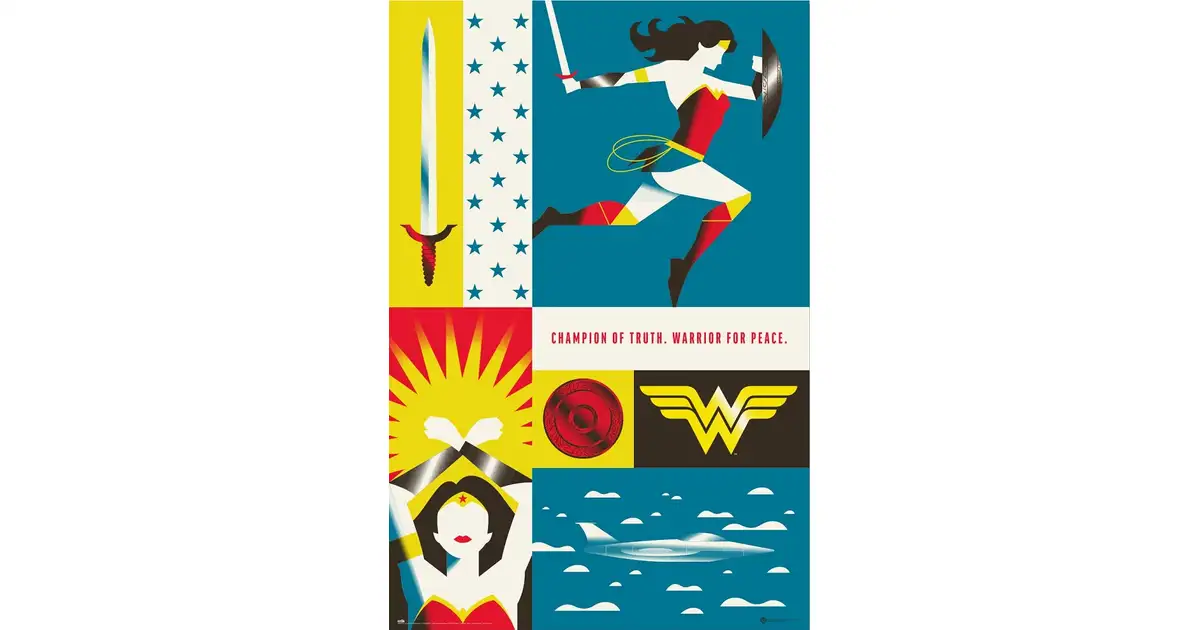 DC Comics Woner Woman 100lat Warner Bros - plakat - Galeria Plakatu