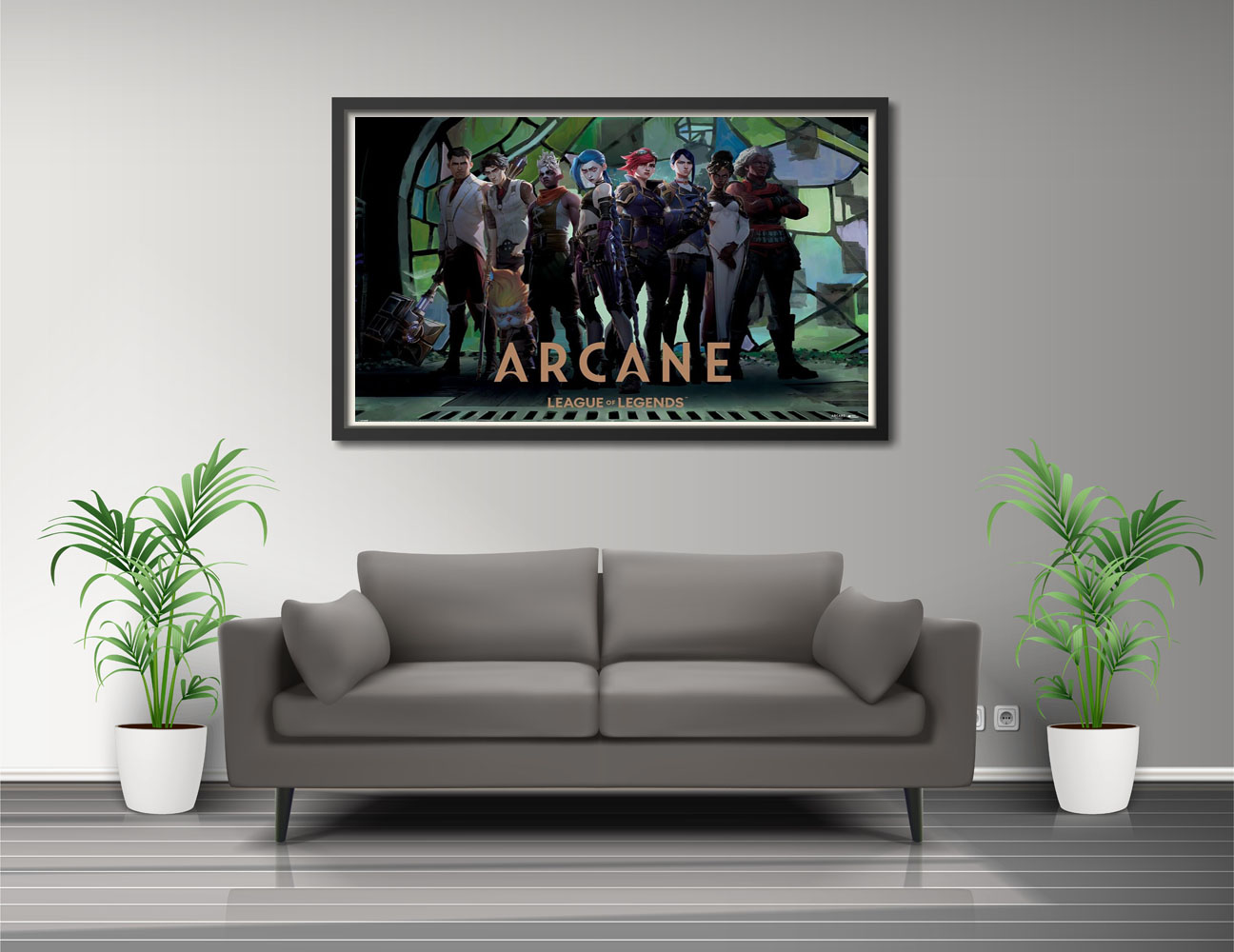 Arcane Characters League of Legends In Zaun Arcade - plakat - Galeria ...