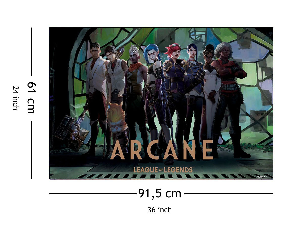 Arcane Characters League of Legends In Zaun Arcade - plakat - Galeria ...