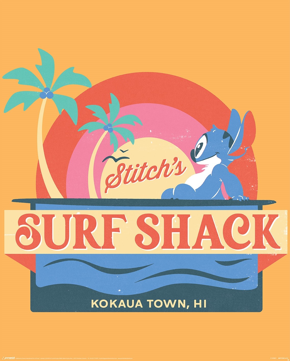 Lilo & Stitch Surf Shack Disney - plakat - Galeria Plakatu