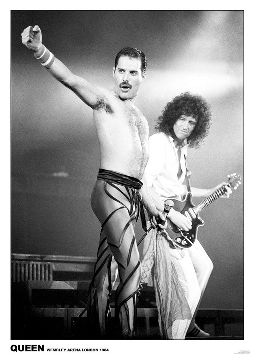 Queen Wembley 1984 Freddie Mercury Brian May - plakat - Galeria Plakatu