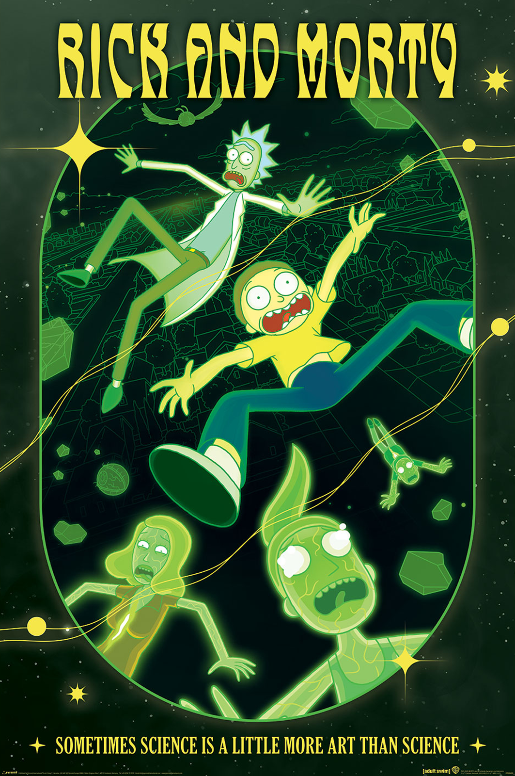 Rick and Morty Rave Rickrival - plakat - Galeria Plakatu