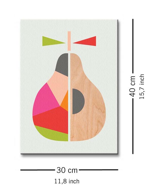 Little Design Haus Geometric Pear - Obraz na płótnie - Galeria Plakatu