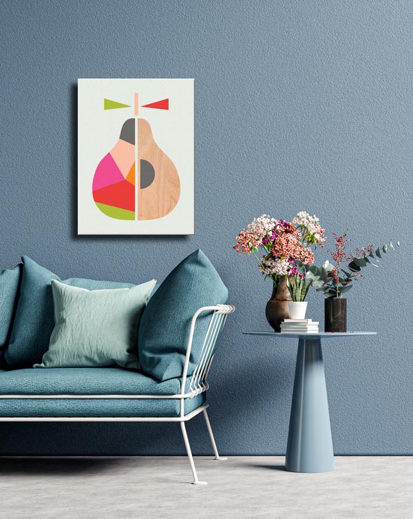 Little Design Haus Geometric Pear - Obraz na płótnie - Galeria Plakatu
