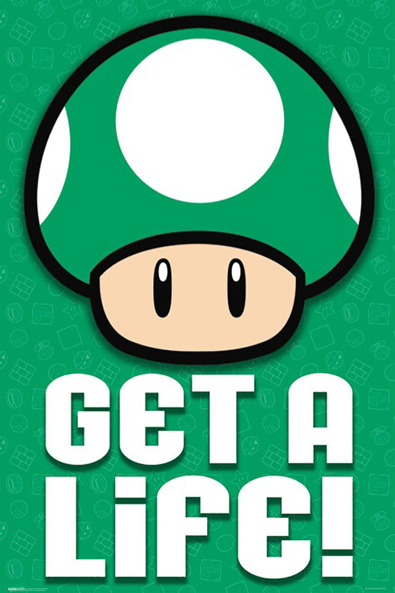 Super Mario Up - Get a Life Nintendo - plakat - Galeria Plakatu