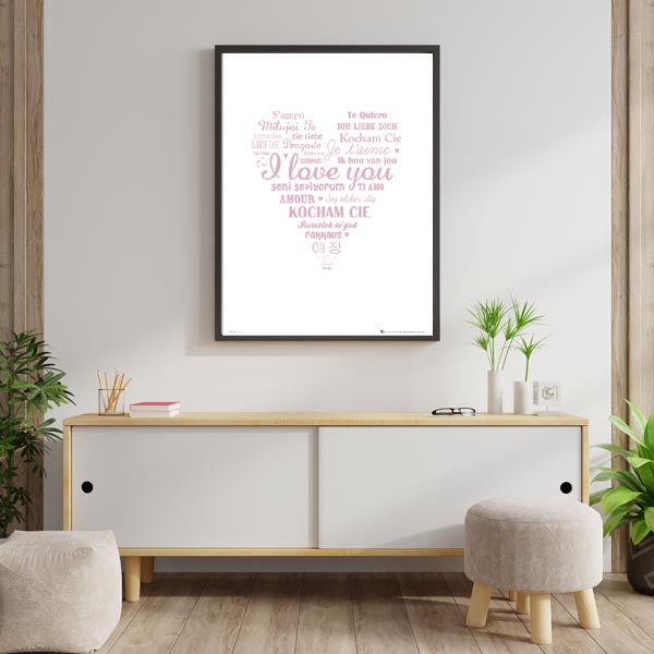 Love Languages Heart - plakat premium - Galeria Plakatu