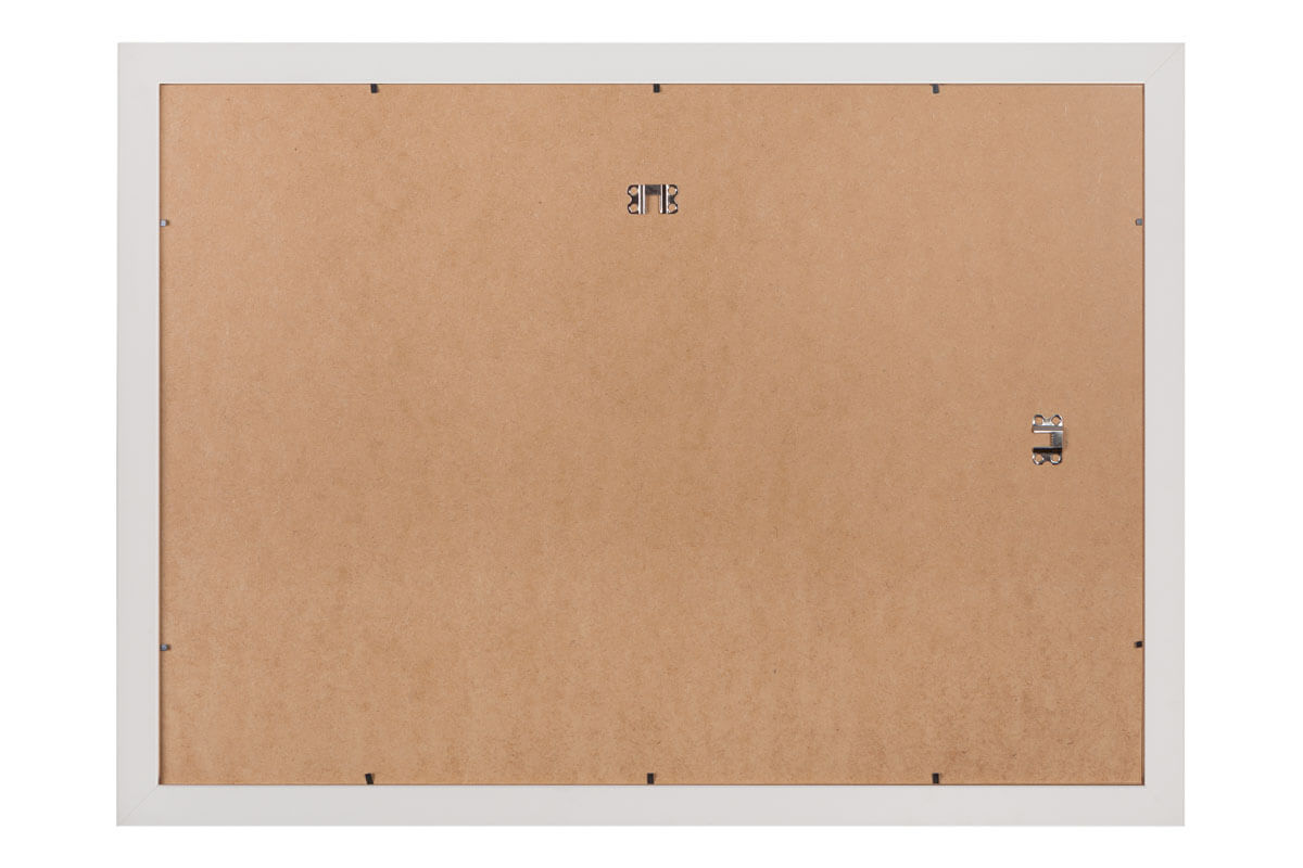 Rama 60x80 cm biała drewniana - Galeria Plakatu