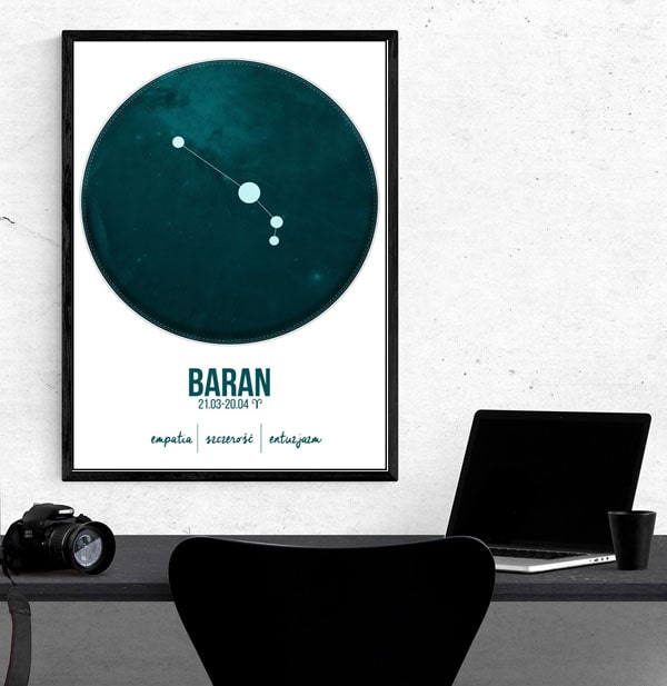 Znak zodiaku, Baran - plakat - Galeria Plakatu