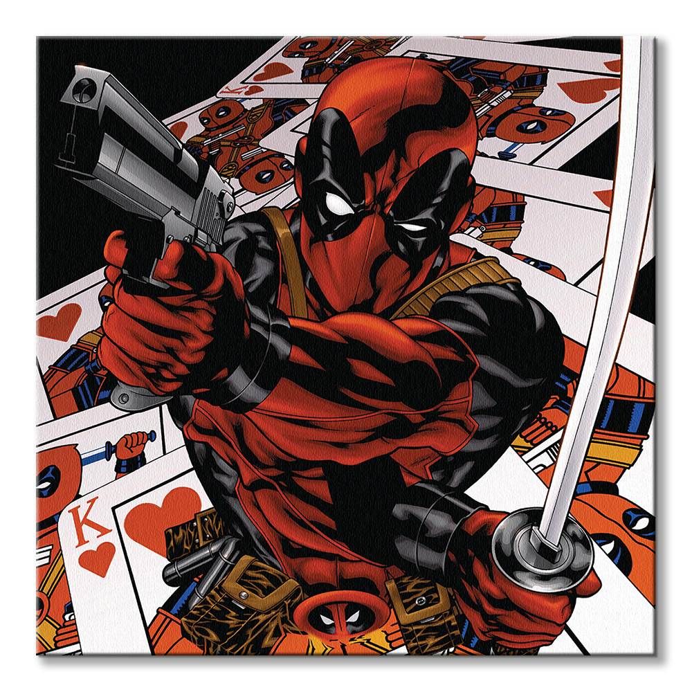 Deadpool Cards - obraz na płótnie - Galeria Plakatu