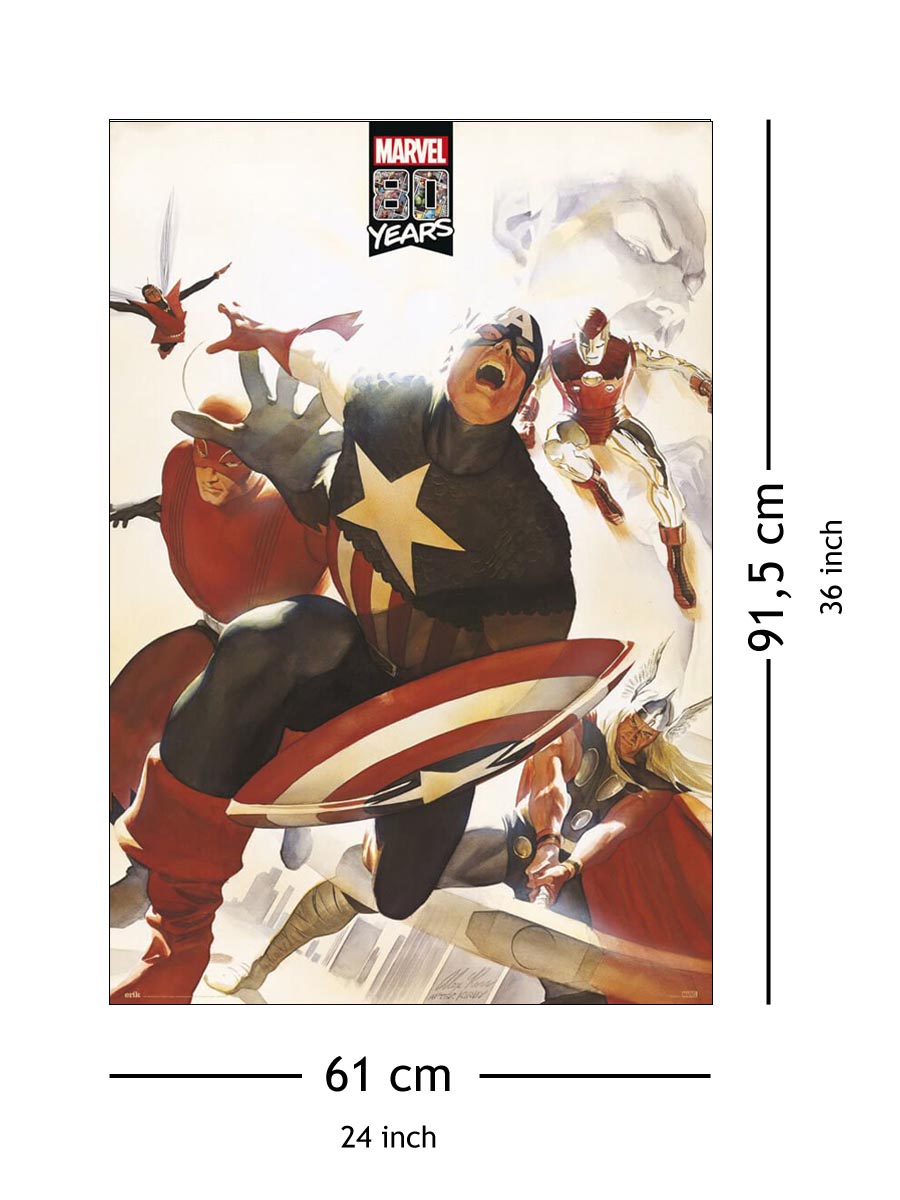 Marvel 80 Years Avengers - plakat - Galeria Plakatu