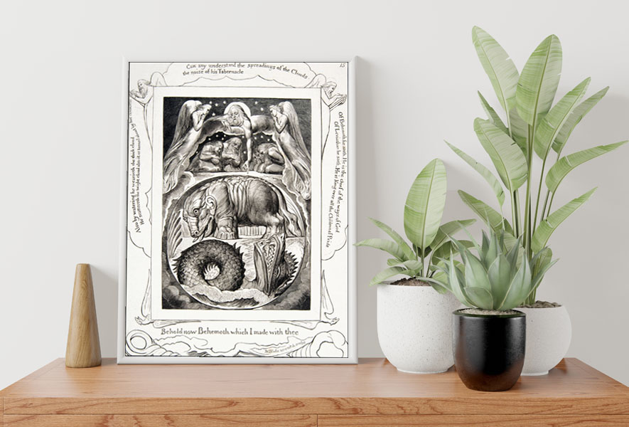 Behemoth and Leviathan, William Blake - plakat - Galeria Plakatu