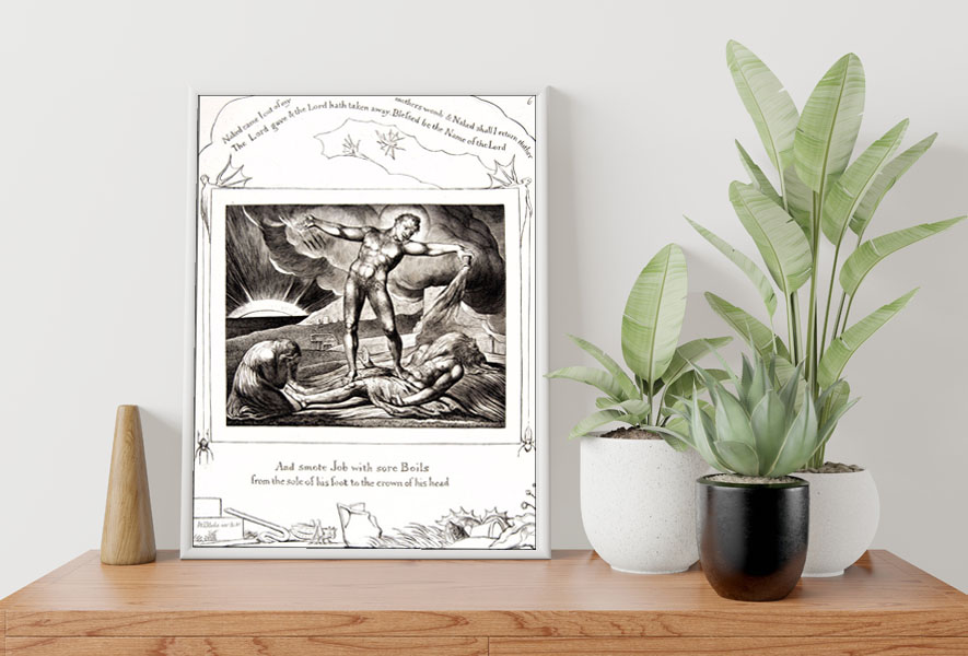 Satan Smiting Job with Boils, William Blake - plakat - Galeria Plakatu