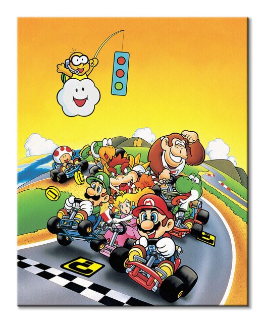 Super Mario Kart Retro - obraz na płótnie - Galeria Plakatu