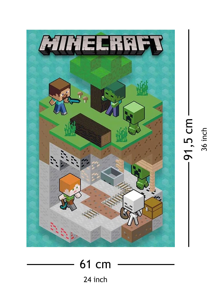 Minecraft Into The Mine - plakat - Galeria Plakatu