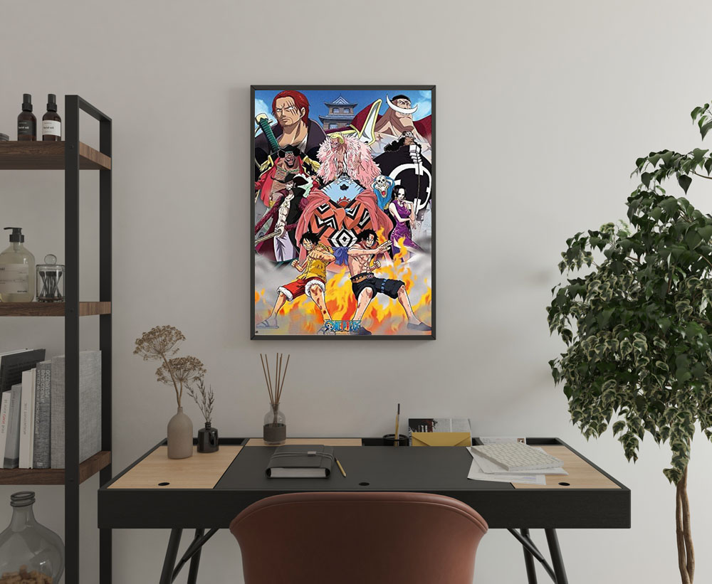 One Piece Marine Ford Luffy and Ace united - plakat - Galeria Plakatu