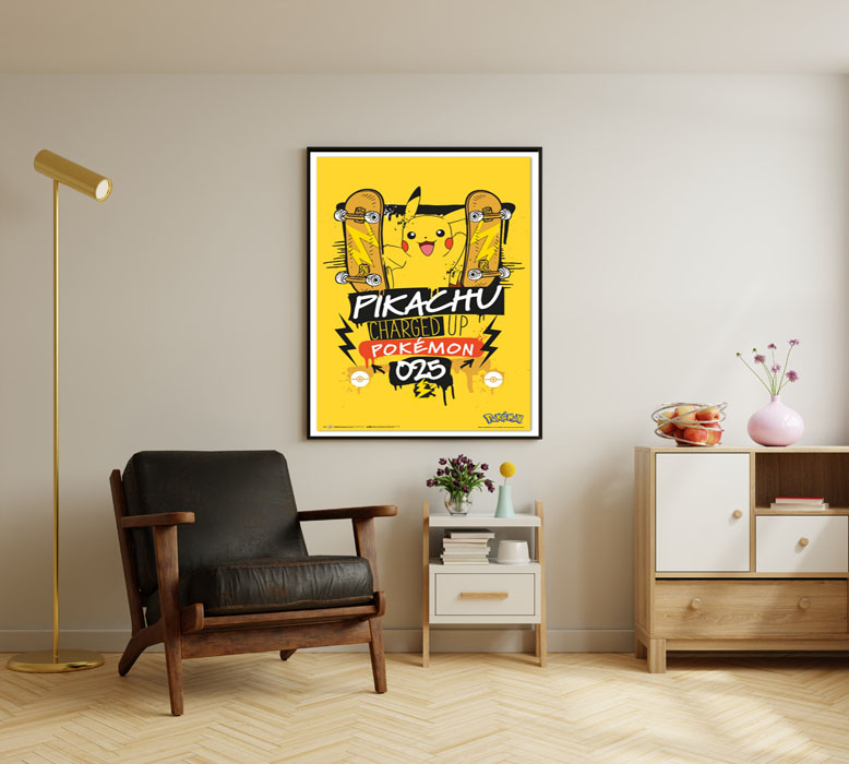 Pokemony Pikachu Charged Up - plakat - Galeria Plakatu