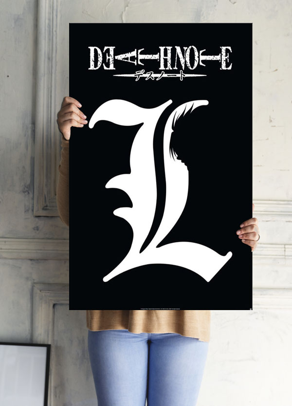 Death Note L Symbol - plakat - Galeria Plakatu