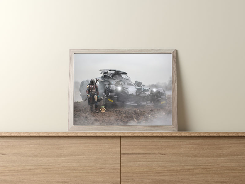Mandalorian Batmobil Crossover - plakat - Galeria Plakatu
